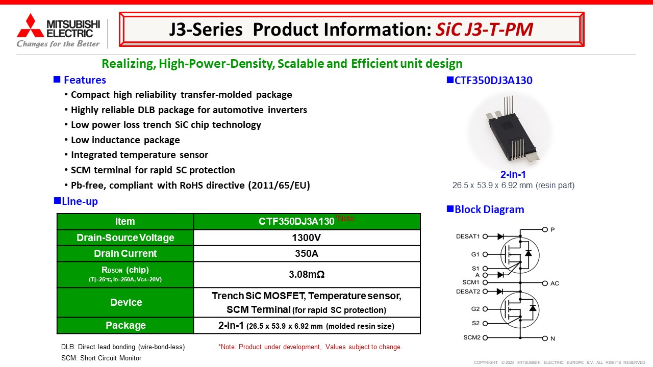 J3-Series (SiC J3-T-PM) - Mitsubishi Electric Semiconductor Website